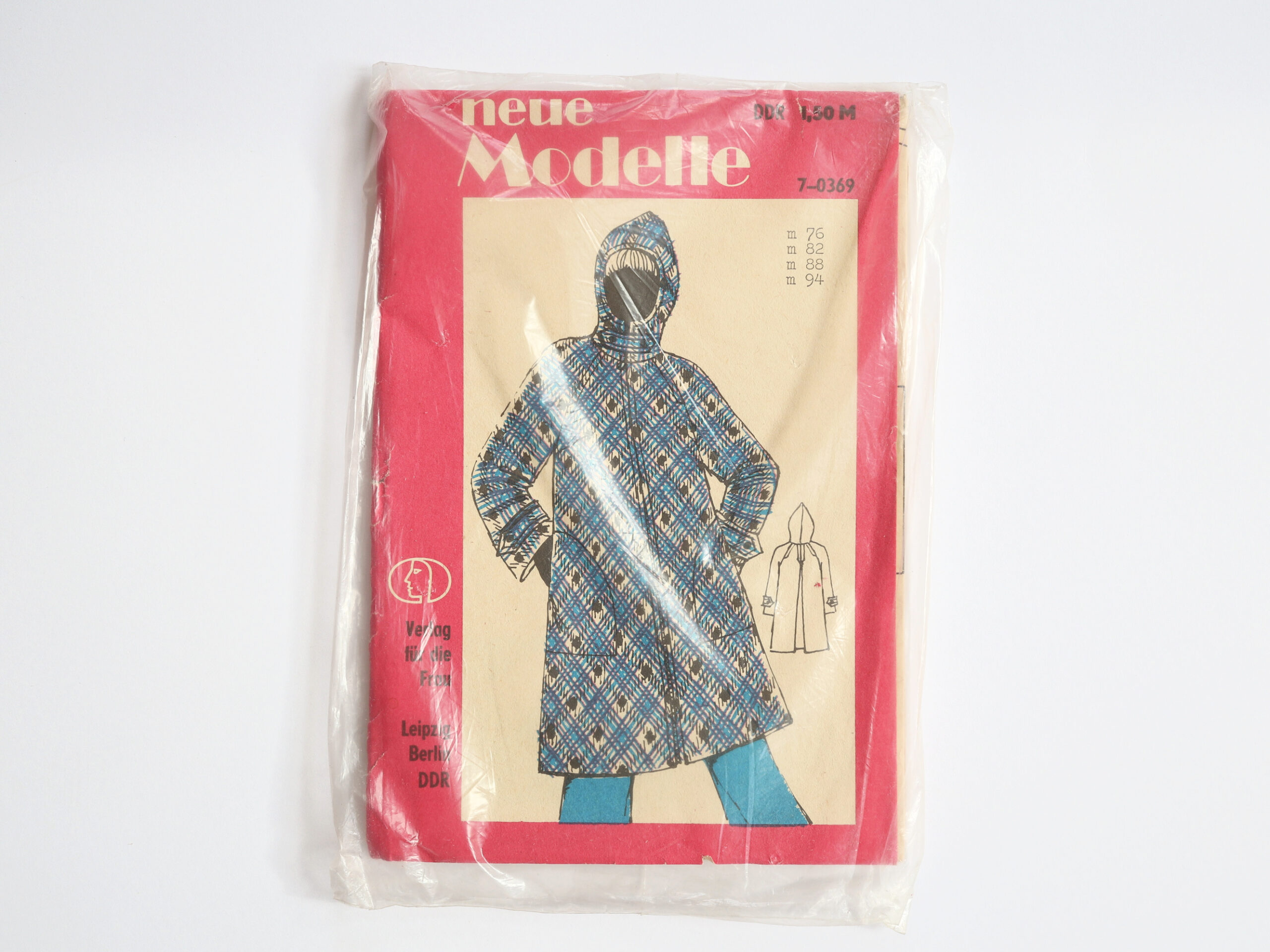 DDR時代のヴィンテージパターン フード付きコート 未使用 | Frau Vintage